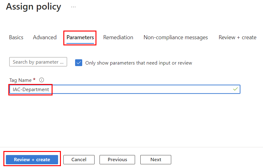 Lab-02 - Assign "Require a tag on resource groups" and "Require a tag on resources" deny ...