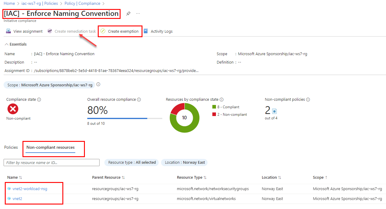 Lab-06 - Azure policy Compliance, Remediation and Exemptions - Working with Azure Policies ...