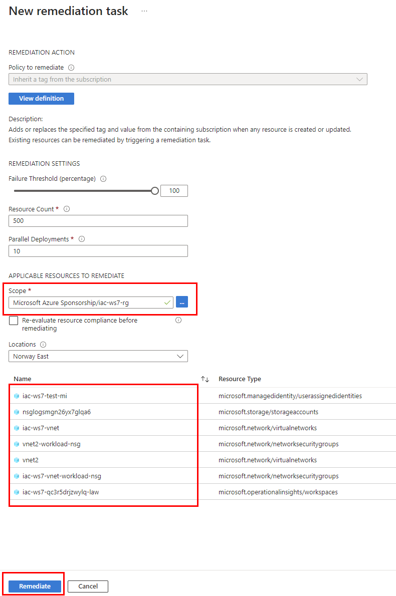 Lab-06 - Azure policy Compliance, Remediation and Exemptions - Working ...